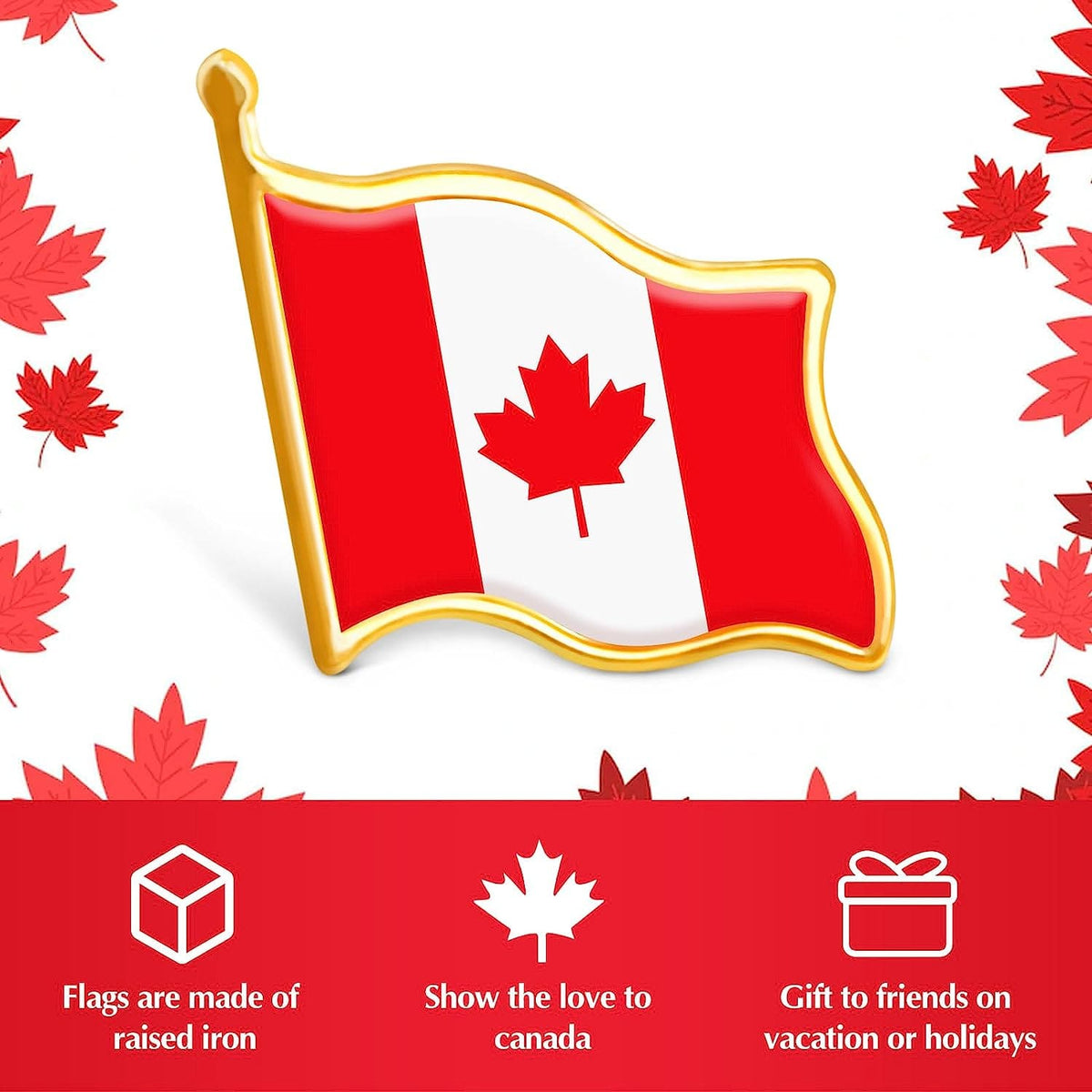 Buy Canada Flag Souvenirs Pin, Canadian National Flag Lapel Pin ...