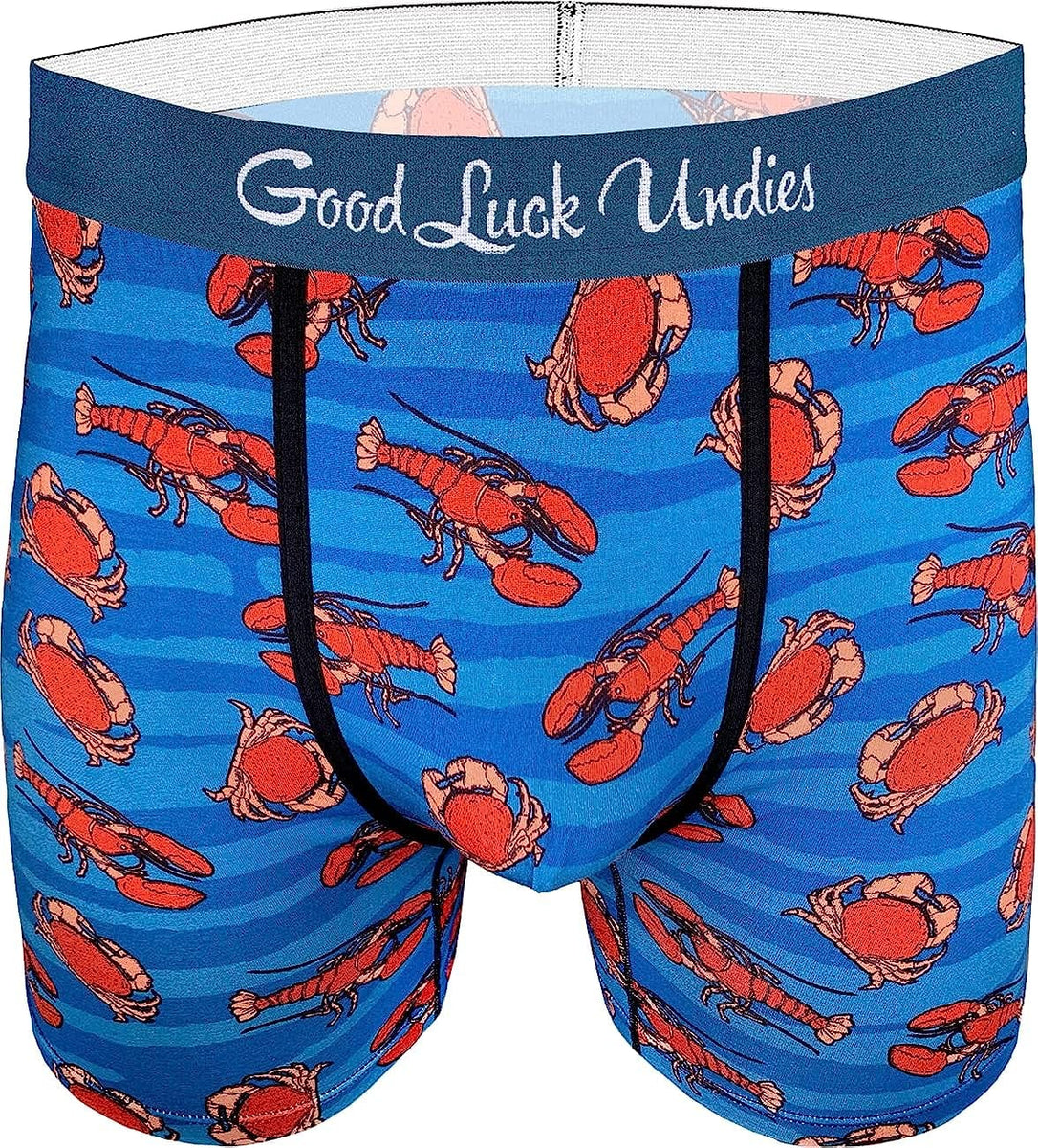 Buy Good Luck Undies Men's Fish and Ocean Animal Boxer Brief Underwear ...