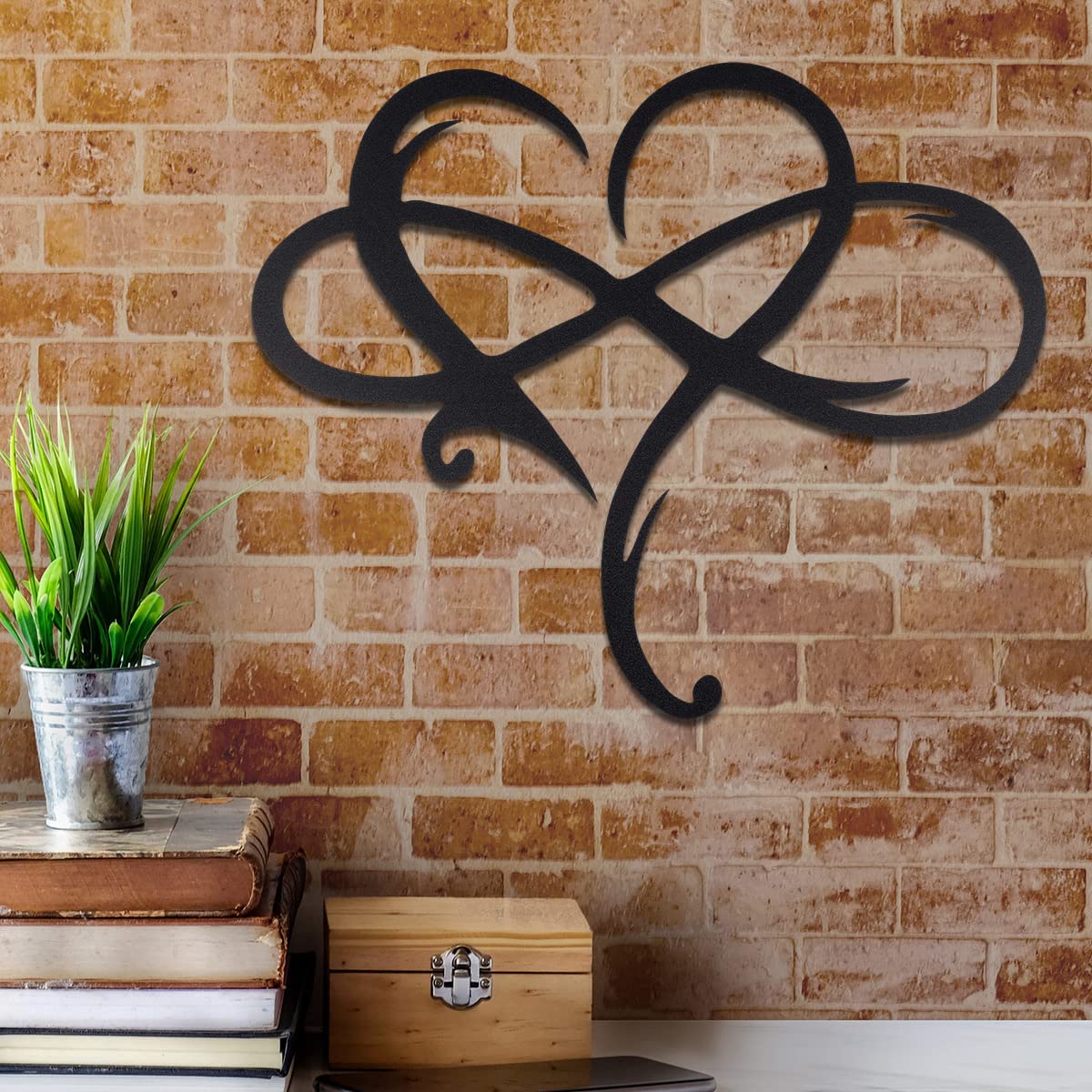 Buy Infinity Heart Wall Decor, Steel Metal Wall Art Love Wall Sign in ...