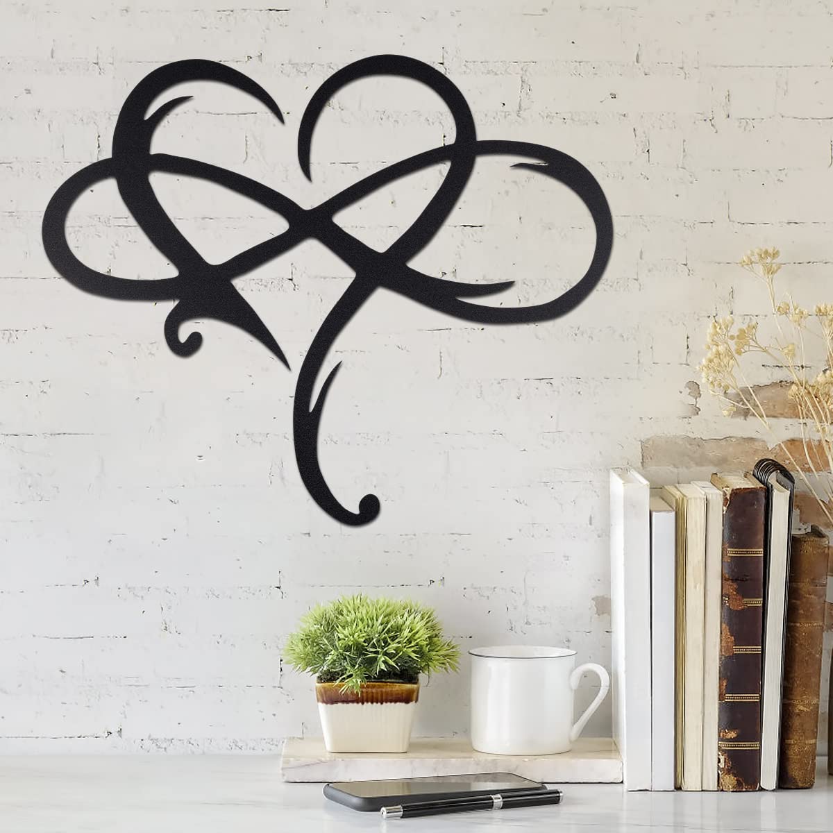 Buy Infinity Heart Wall Decor, Steel Metal Wall Art Love Wall Sign in ...